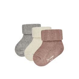 Sterntaler Socken M&auml;dchen Gr&ouml;&szlig;e 18 creme / braun / grau