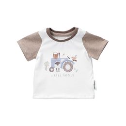 Land-juwelen T-Shirt Jungen Gr&ouml;&szlig;e 122 dunkelbeige / hellblau / wei&szlig;