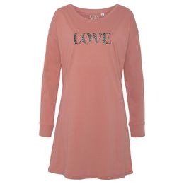 Vivance Nachthemd 'Dreams' Damen Gr&ouml;&szlig;e XXL/XXXL pink / schwarz / wei&szlig;