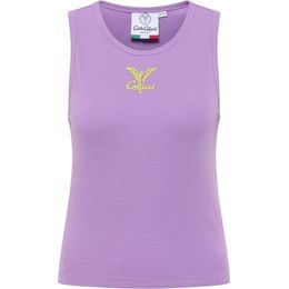 Carlo Colucci Stricktop Damen Gr&ouml;&szlig;e XL gold / lila