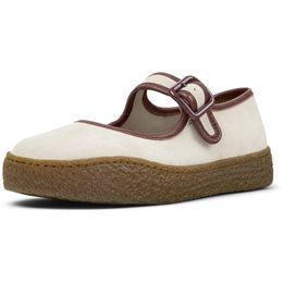 Camper Riemchenballerina 'Peu Terreno' Damen Gr&ouml;&szlig;e 42 hellbeige / burgunder