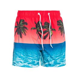 Cruz Badeshorts Herren Gr&ouml;&szlig;e XXL azur / dunkelgr&uuml;n / rot / wei&szlig;