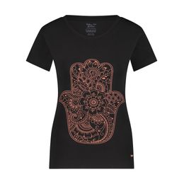 Urban Goddess Yoga & Activewear Funktionsshirt 'Hamsa Core' Damen Gr&ouml;&szlig;e XS/S hellorange / schwarz