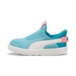 Puma Sneaker 'Courtflex V3 Ease' M&auml;dchen Gr&ouml;&szlig;e 24 himmelblau / pink / naturwei&szlig;