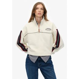Superdry & Co Sweatshirt 'Country Club' Damen Gr&ouml;&szlig;e XXL marine / weinrot / wollwei&szlig;