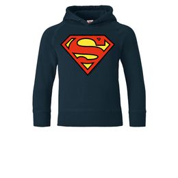 logoshirt Kapuzensweatshirt 'DC - Superman Logo Clean' Jungen Gr&ouml;&szlig;e 92 dunkelblau