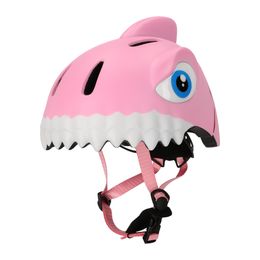 Crazy Safety Helm 'Shark' Herren Gr&ouml;&szlig;e 55/56 blau / pink / schwarz / wei&szlig;