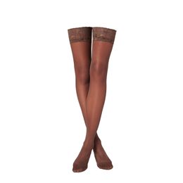 CALZEDONIA Overknee Str&uuml;mpfe Damen Gr&ouml;&szlig;e XS braun