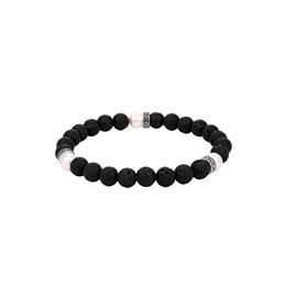 Kuzzoi Armband Herren Gr&ouml;&szlig;e 23 schwarz / silber