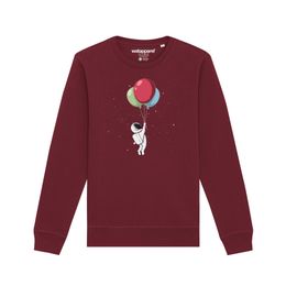 Watapparel Sweatshirt ' Little Balloon Astronaut ' Herren Gr&ouml;&szlig;e XXL mischfarben / burgunder