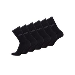 Camel Active 6 Paar Basic Socken aus biologischer Baumwolle &ndash; Schwarz, Grau und Blau Herren Gr&ouml;&szlig;e 47/50 schwarz