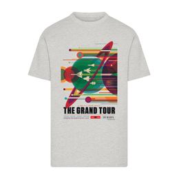 F4NT4STIC T-Shirt 'NASA The Grand Tour Interplanetary' Herren Gr&ouml;&szlig;e L grau / gr&uuml;n / orange / schwarz