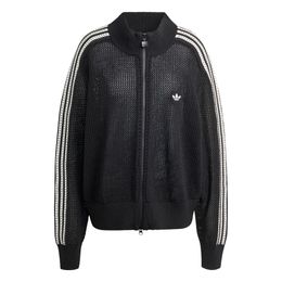 adidas originals Strickjacke 'Firebird' Damen Gr&ouml;&szlig;e 4XL schwarz / wei&szlig;