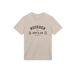 F4NT4STIC T-Shirt 'Knut & Jan Hamburg Noorden Collegiate' Herren Gr&ouml;&szlig;e M kitt / safran / schwarz