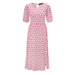 Aniston Casual Sommerkleid Damen Gr&ouml;&szlig;e 42 pink / rot / wei&szlig; Winterkleid