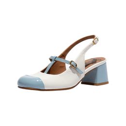 Fly London Slingpumps Damen Gr&ouml;&szlig;e 39 taubenblau / wei&szlig;