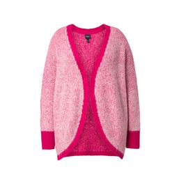 Ulla Popken Strickjacke Damen Gr&ouml;&szlig;e XL/XXL magenta / pinkmeliert