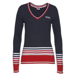 Kangaroos Pullover Damen Gr&ouml;&szlig;e M marine / greige / rot / wei&szlig;