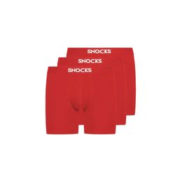 SNOCKS Lange Boxershorts Herren Gr&ouml;&szlig;e M rot
