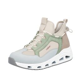 Rieker Sneaker Damen Gr&ouml;&szlig;e 37 beige / hellblau / hellbraun / gr&uuml;n