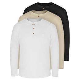 Normani Shirt 'Neuville' Herren Gr&ouml;&szlig;e XL beige / schwarz / wei&szlig;