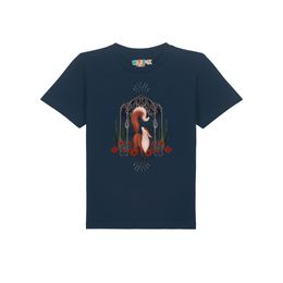 Watabout.kids T-Shirt 'Der Wundersch&ouml;ne Fuchs' M&auml;dchen Gr&ouml;&szlig;e 98/104 navy / mischfarben