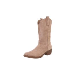 Ital-Design Cowboystiefel Damen Gr&ouml;&szlig;e 36 beige Winterschuhe