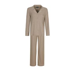 Loungeable Pyjama Damen Gr&ouml;&szlig;e S nude / hellbeige Winterkleid