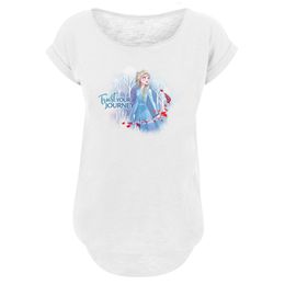 F4NT4STIC T-Shirt 'Disney Disney Frozen 2 Trust Your Journey-WHT' Damen Gr&ouml;&szlig;e XL beige / hellblau / rot / wei&szlig;
