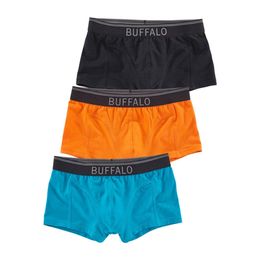 Buffalo Boxershorts Herren Gr&ouml;&szlig;e M aqua / grau / orange / schwarz