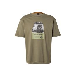 BOSS T-Shirt 'Wagon' Herren Gr&ouml;&szlig;e 4XL hellgrau / oliv / kiwi / schwarz