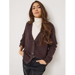 Tamaris Strickjacke Damen Gr&ouml;&szlig;e M aubergine