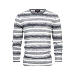INDICODE Jeans Pullover 'Manfred' Herren Gr&ouml;&szlig;e M navy / nachtblau / wei&szlig;