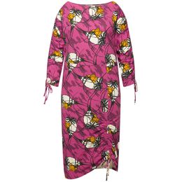 Ulla Popken Kleid Damen Gr&ouml;&szlig;e 50/52 mischfarben / fuchsia Winterkleid