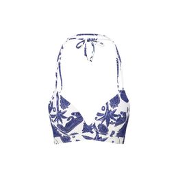 Lingadore Bikinitop Damen Gr&ouml;&szlig;e 70 blau / wei&szlig;