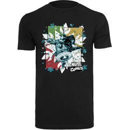 F4NT4STIC T-Shirt 'Marvel Christmas Black Widow' Herren Gr&ouml;&szlig;e XS petrol / feuerrot / schwarz / wei&szlig;