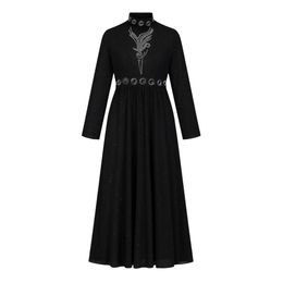 Modamihram Kleid Damen Gr&ouml;&szlig;e 38 schwarz / silber / transparent Winterkleid