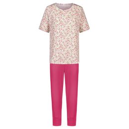 Mey Pyjama 'Petites Fleurs' Damen Gr&ouml;&szlig;e XXXL pink Winterkleid