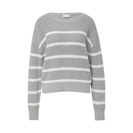comma, Comma Casual Identity Pullover Damen Gr&ouml;&szlig;e S grau / wei&szlig;