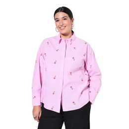 Studio Untold Bluse Damen Gr&ouml;&szlig;e XXL/XXXL gr&uuml;n / pink / rot / wei&szlig;