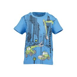 Blue Seven T-Shirt Jungen Gr&ouml;&szlig;e 122 hellblau / grasgr&uuml;n / schwarz