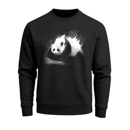 Neverless Sweatshirt 'Panda Splash' Herren Gr&ouml;&szlig;e 5XL schwarz