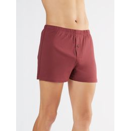 Albero Natur Boxershorts ' Boxershorts aus 100 % Bio-Baumwolle mit Knopfverschluss' Herren Gr&ouml;&szlig;e L bordeaux