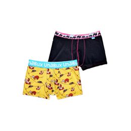 Unabux Boxershorts Herren Gr&ouml;&szlig;e M gelb / mischfarben / schwarz