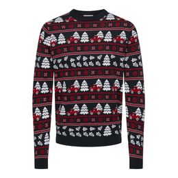 Only & Sons Only & Sons Pullover 'ONSXmas' Herren Gr&ouml;&szlig;e S nachtblau / karminrot / wei&szlig;