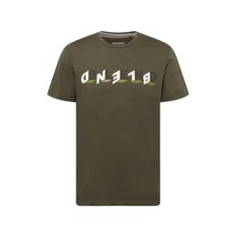 Blend T-Shirt Herren Gr&ouml;&szlig;e L khaki / oliv / wei&szlig;