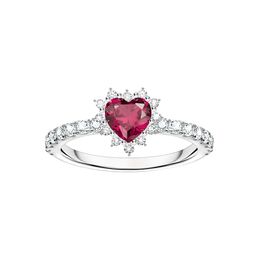 Thomas Sabo Ring 'Romance' Damen Gr&ouml;&szlig;e 60 rubinrot / silber / transparent