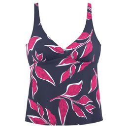 Lascana Tankini Damen Gr&ouml;&szlig;e XXXL navy / fuchsia / wei&szlig;