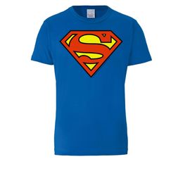 logoshirt T-Shirt 'DC - Superman Logo Clean' Herren Gr&ouml;&szlig;e M blau