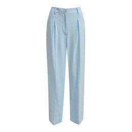 Milano Italy Bundfaltenhose Wide Leg Damen Gr&ouml;&szlig;e 42 blau
